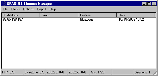 SEAGULL License Manager Console